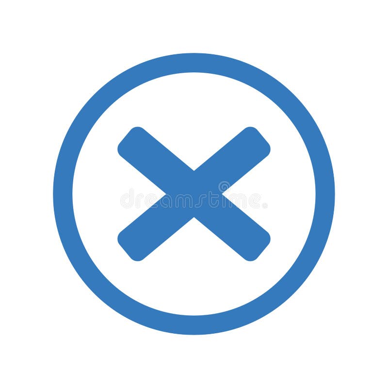 Cancel, Close, Delete, Erase, Fail, Remove, Stop Icon. Blue Vector ... Cancel, Close, Delete, Erase, Fail, Remove, Stop Icon. Blue Vector ...