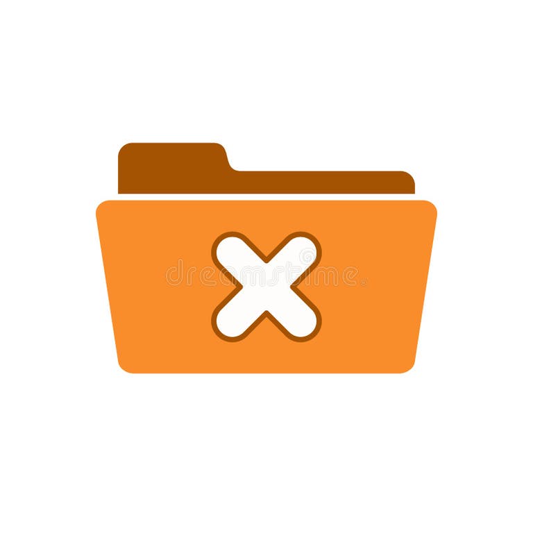Cancel Close Delete Exit Folder Logout Remove Icon Stock Vector ...