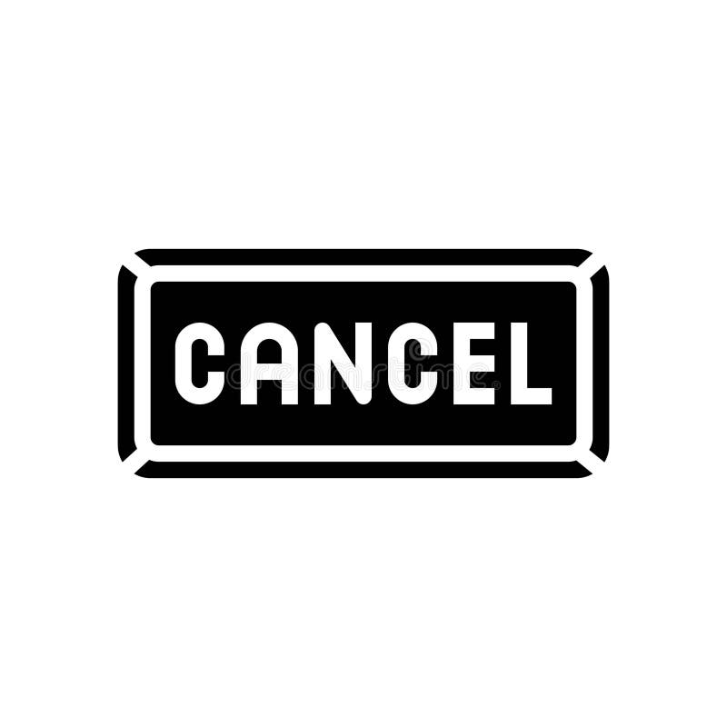 Cancel Close Glyph Icon Vector Illustration Stock Vector - Illustration ...
