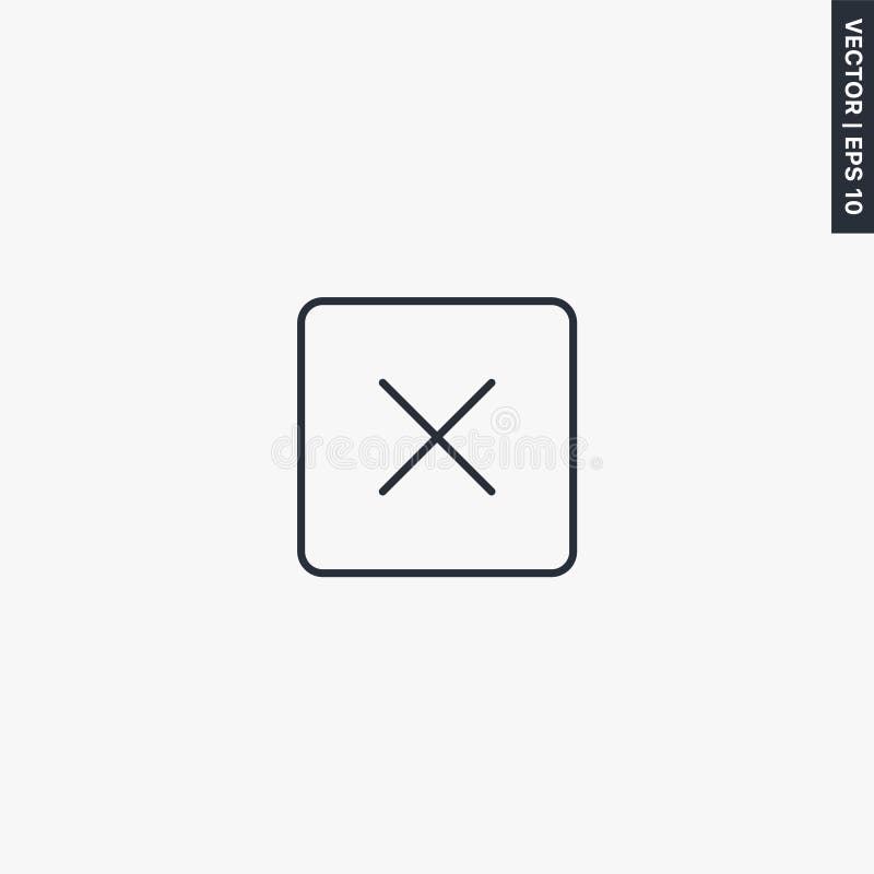Cancel, Close, Linear Style Sign for Mobile Concept and Web Design ...