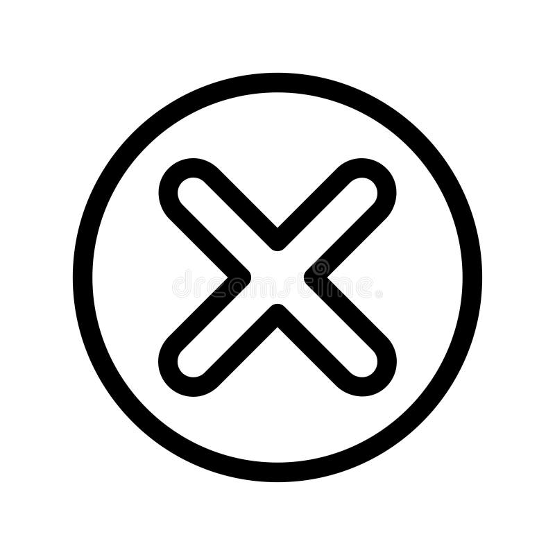 Cancel, cross icon stock vector. Illustration of vector - 219805940