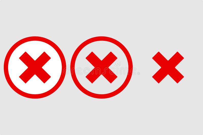 Cancel and cross icons. stock vector. Illustration of cartoon - 283529446