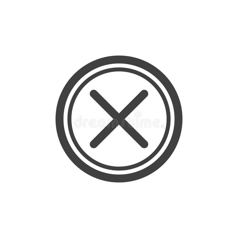 Cancel, Delete Button Icon Vector Stock Vector - Illustration of icon ...