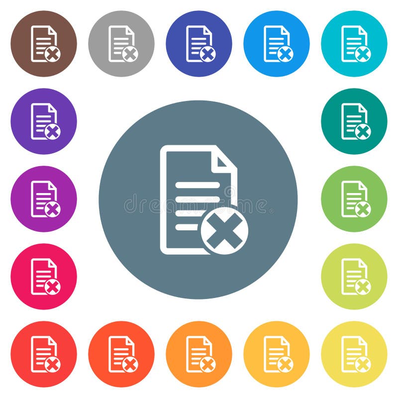 Cancel Document File Page Restricted X Icon Color, Line, Outline Vector ...