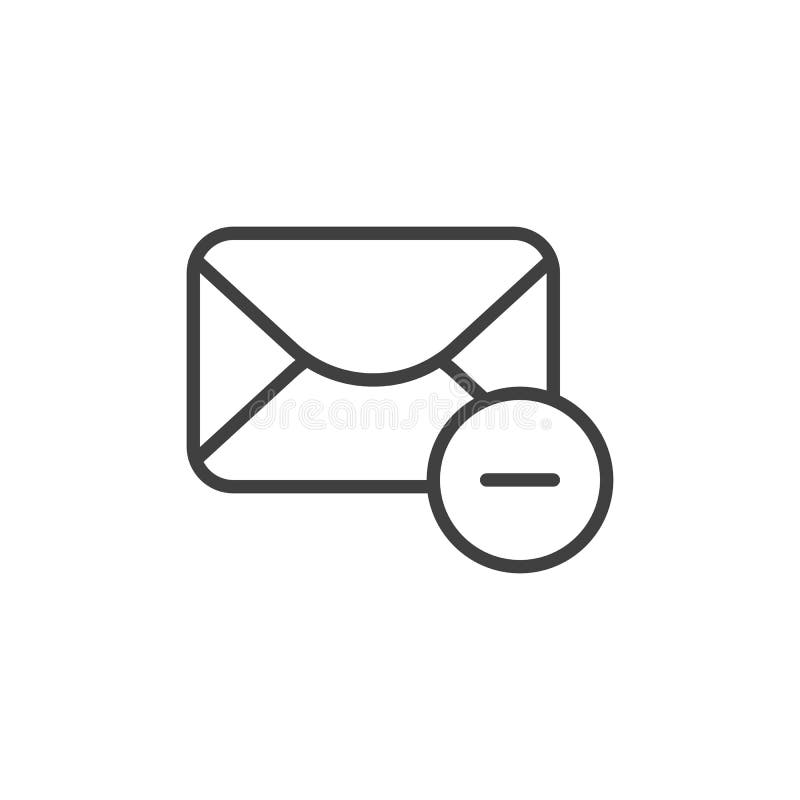 Cancel email line icon stock vector. Illustration of mail - 219073386