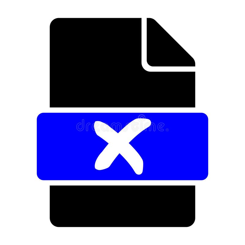 Cancel File Icon stock vector. Illustration of document - 274593484
