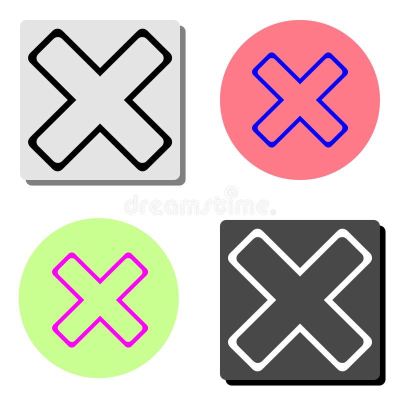 Cancel. flat vector icon stock vector. Illustration of abstract - 138549834