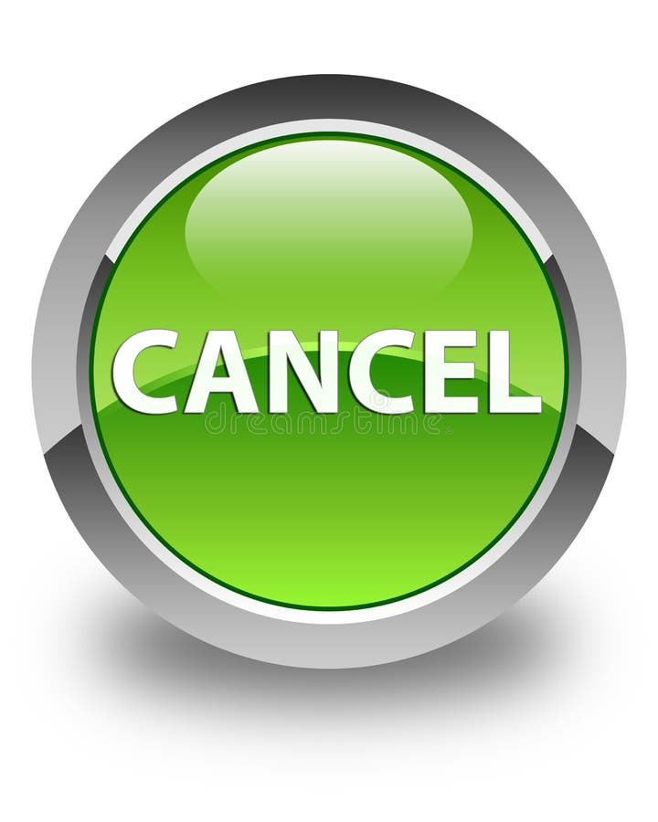 Cancel Glossy Green Round Button Stock Illustration - Illustration of ...