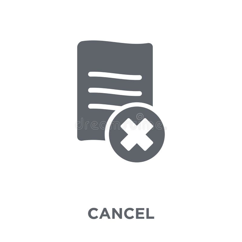Cancel Icon from Collection. Stock Vector - Illustration of vignette ...