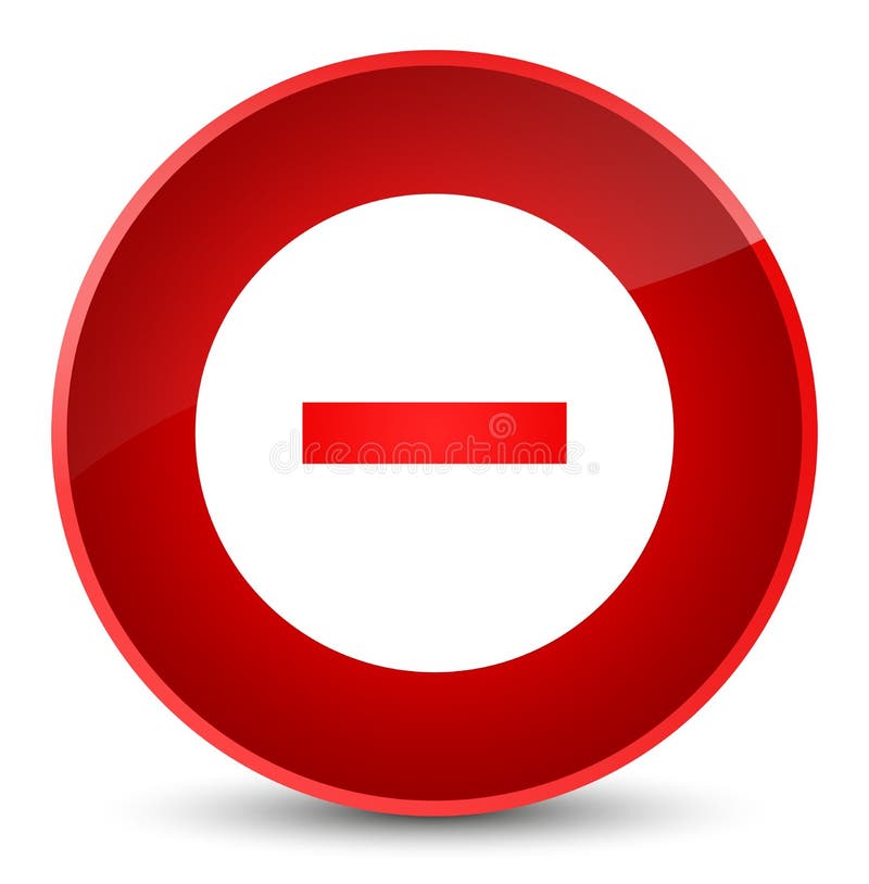 Cancel Icon Elegant Red Round Button Stock Illustration - Illustration ...