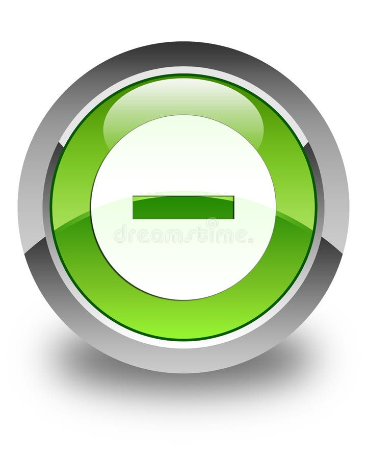 Cancel Icon Glossy Green Round Button Stock Illustration - Illustration ...