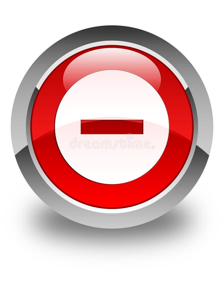 Cancel Icon Glossy Red Round Button Stock Illustration - Illustration ...