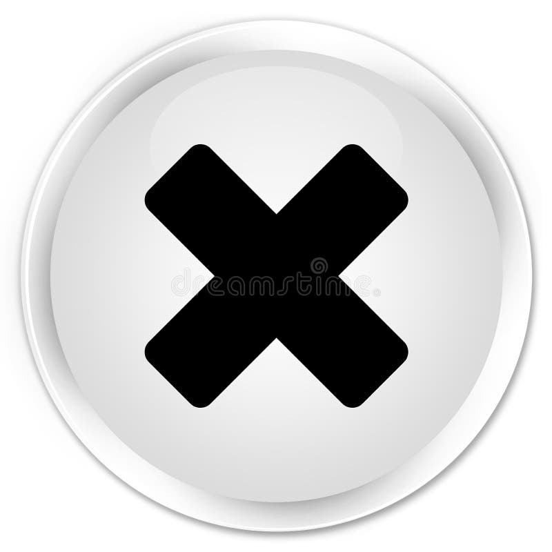 Cancel Icon Premium White Round Button Stock Illustration ...