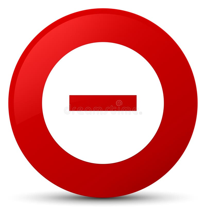 Cancel Icon Red Round Button Stock Illustration - Illustration of close ...