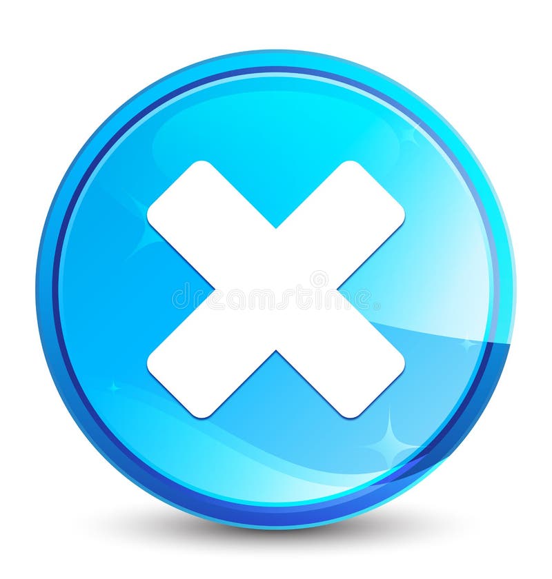 Delete Splash Natural Blue Round Button Stock Illustration ...