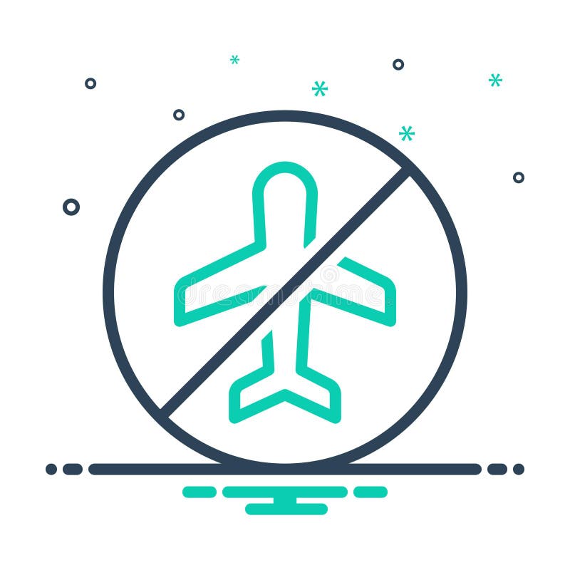 Mix Icon for Cancel, Travel and Ban Stock Illustration - Illustration ...