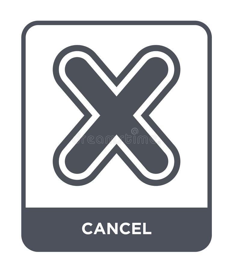 Cancel Icon in Trendy Design Style. Cancel Icon Isolated on White ...