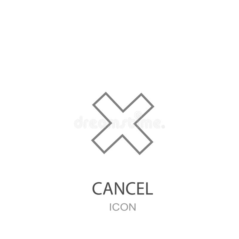 Cancel Icon Vector Isolated on White Background, Cancel Sign Stock ...