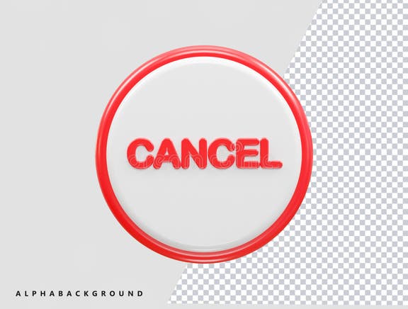 Cancel Icon Vector Illustration Element 3d Rendering Transparent Eps ...