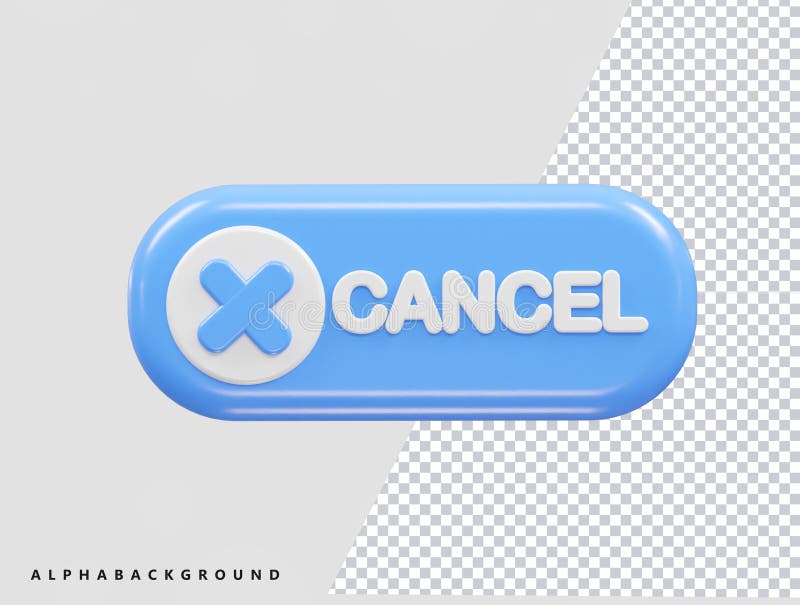 Cancel Icon Vector Illustration Element 3d Rendering Transparent Eps ...