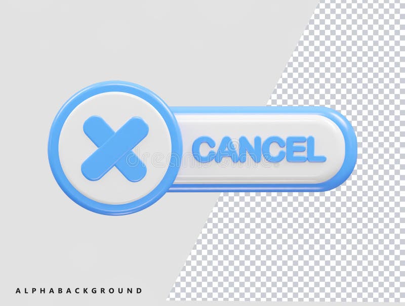 Cancel Icon Vector Illustration Element 3d Rendering Transparent Eps ...