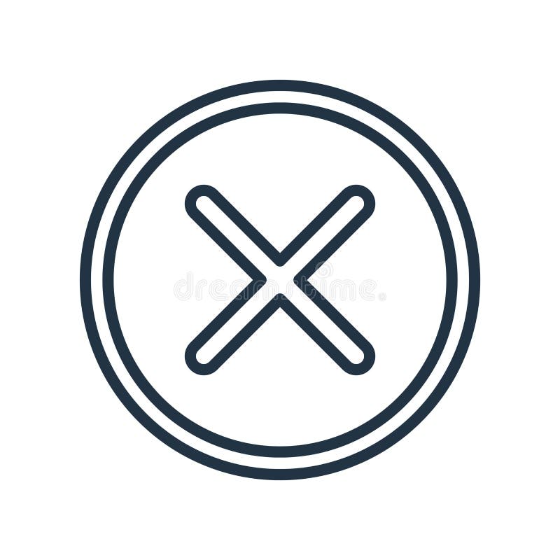 Cancel Icon Vector Isolated on White Background, Cancel Sign , W Stock ...