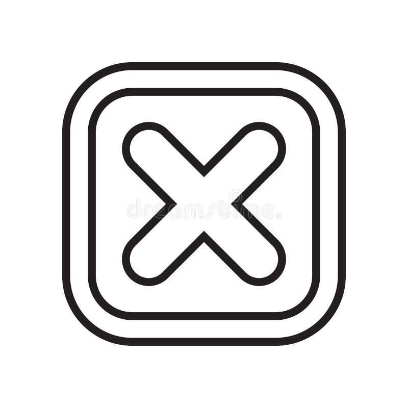 Cancel Icon Vector Sign and Symbol Isolated on White Background Stock ...