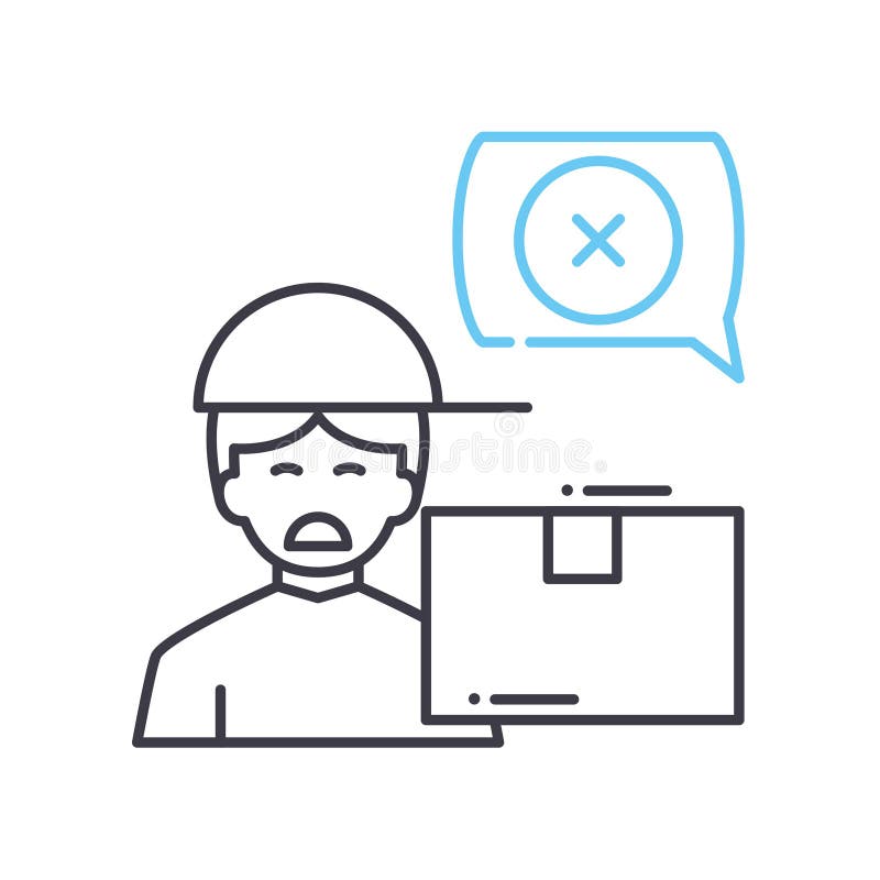 Cancel Line Icon, Outline Symbol, Vector Illustration, Concept Sign ...