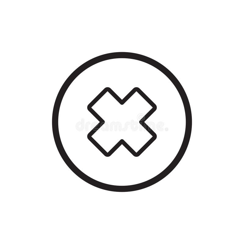 Cancel Mark Icon. Vector Illustration Decorative Design Stock Vector ...
