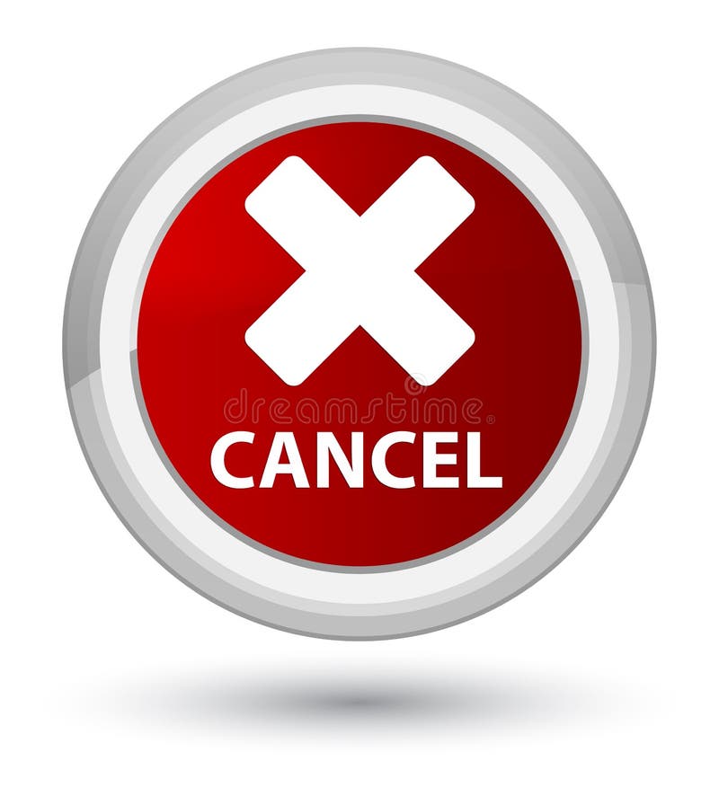 Cancel Prime Red Round Button Stock Illustration - Illustration of ...