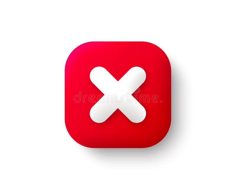 Cancel Red 3d Icon. Delete Sign, Close Symbol, Wrong and Reject Button ... Cancel Red 3d Icon. Delete Sign, Close Symbol, Wrong and Reject Button ...