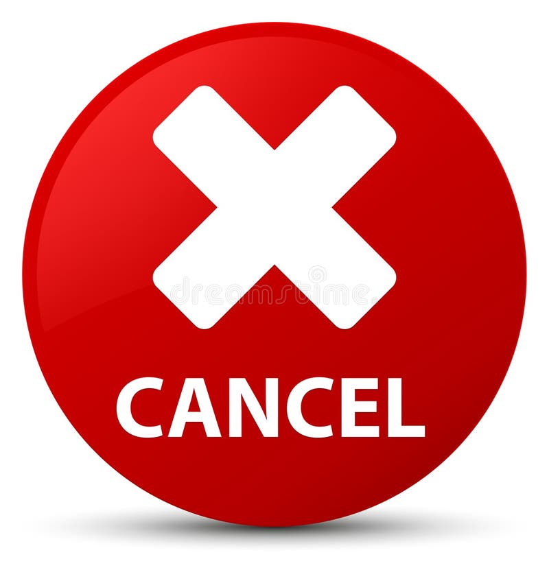 Cancel red round button stock illustration. Illustration of icon ...