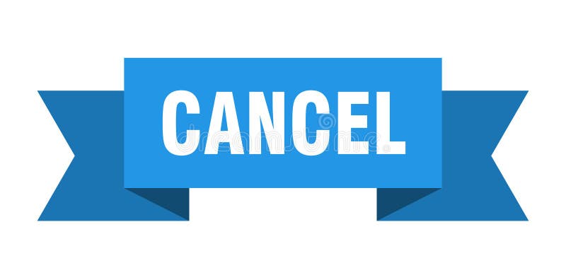 Cancel ribbon. stock vector. Illustration of sticker - 153584729