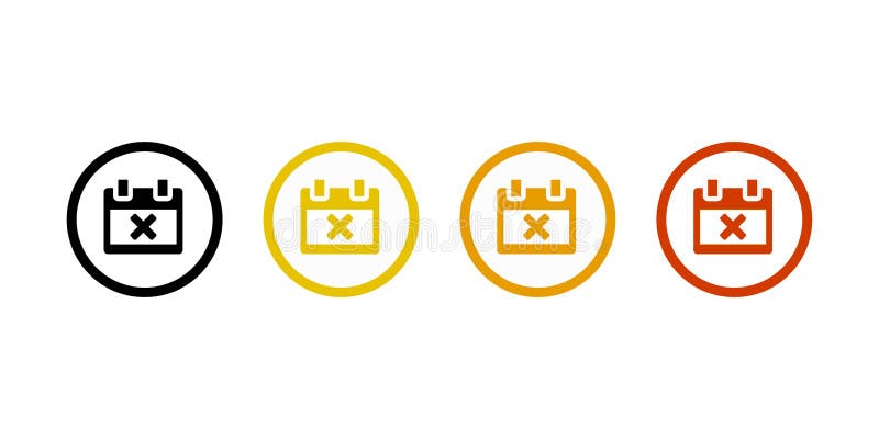 Cancel Event Icon. Wrong Day on Calendar Icon Vector Illustration ...