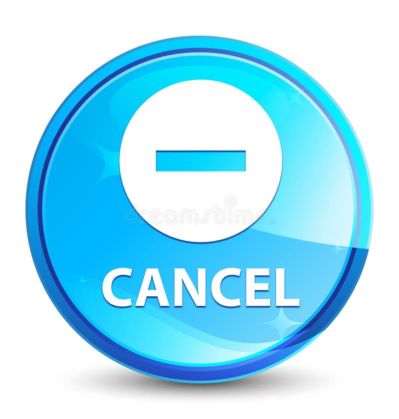 Cancel Splash Natural Blue Round Button Stock Illustration ...