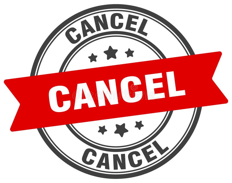 Cancel stamp stock vector. Illustration of sign, vector - 136866301