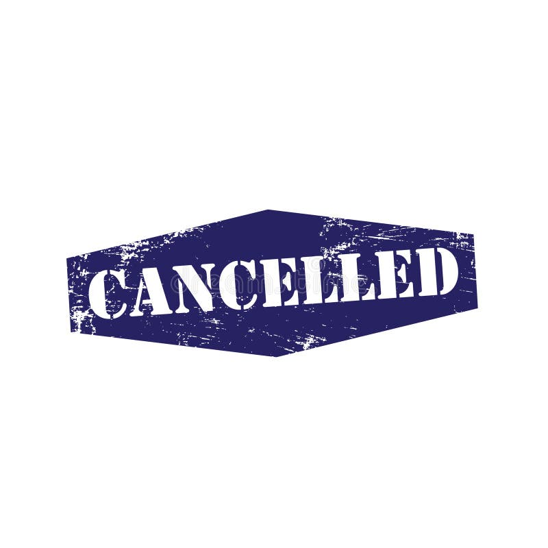 CANCEL Stamp Template Solid Color with Grunge Effect Stock Vector ...