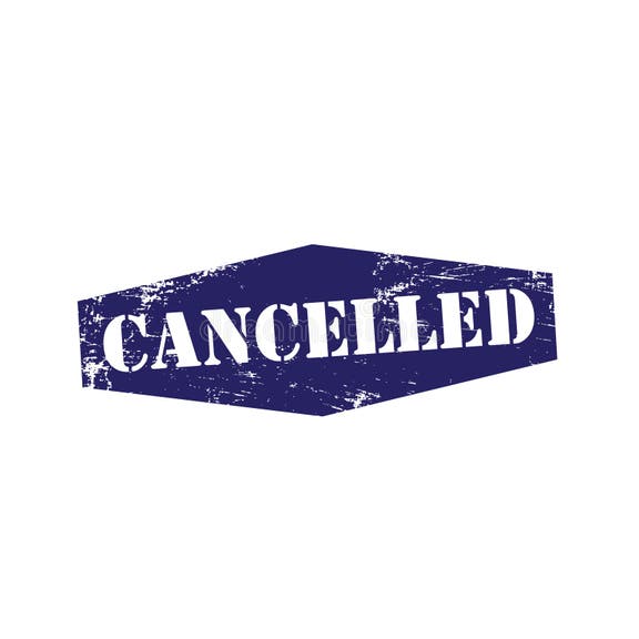 CANCEL Stamp Template Solid Color with Grunge Effect Stock Vector ...