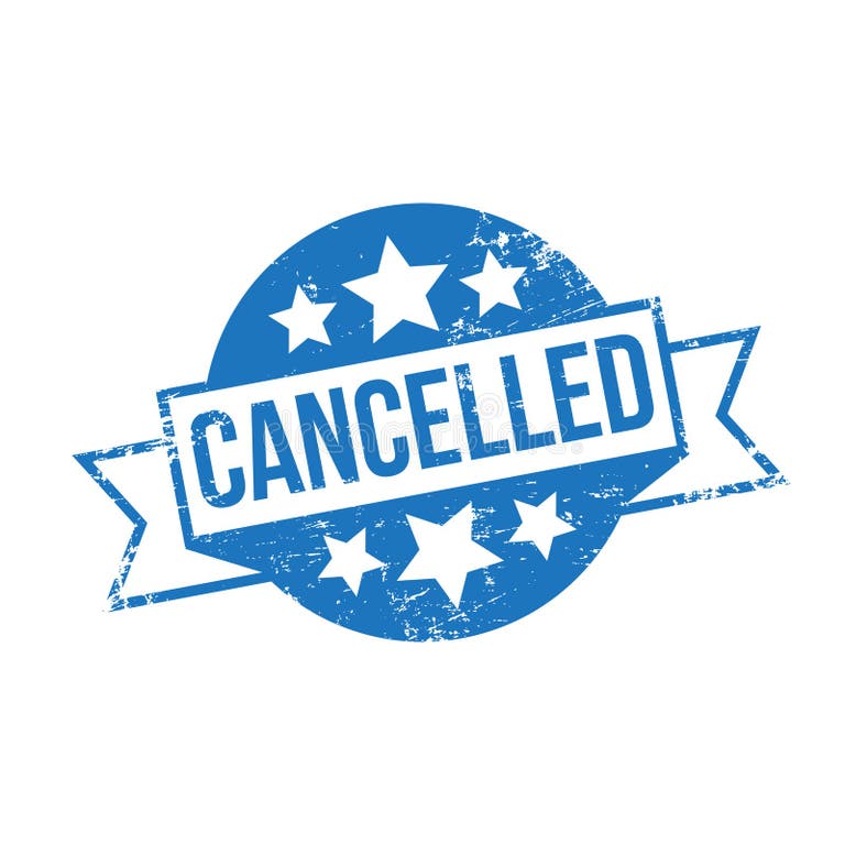 CANCEL Stamp Template Solid Color with Grunge Effect Stock Vector ...