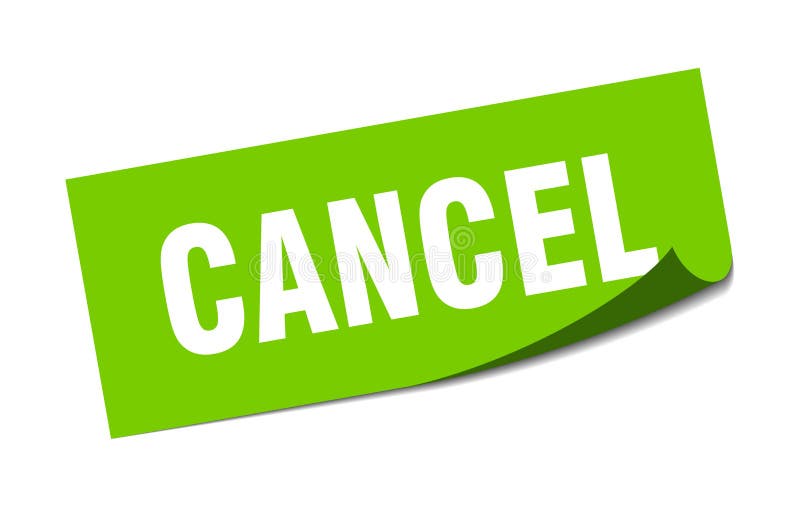 Cancel sticker. stock vector. Illustration of note, banner - 153612989