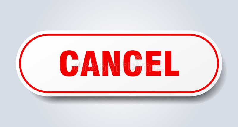 Cancel sticker. stock vector. Illustration of banner - 158773993