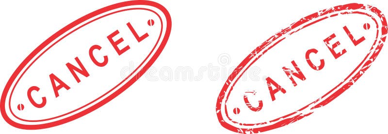 Cancel sticker stamp set stock vector. Illustration of white - 90832235