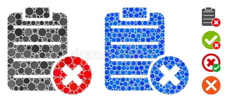 Cancel Test Mosaic Icon of Round Dots Stock Vector - Illustration of ...
