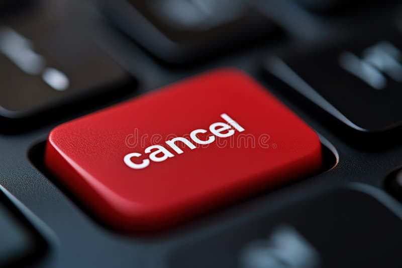 Cancel Text on Keyboard Button. Generative Ai Stock Illustration ...