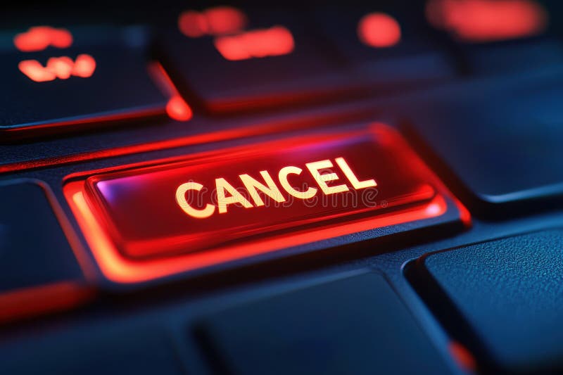 Cancel Text on Keyboard Button. Generative Ai Stock Illustration ...