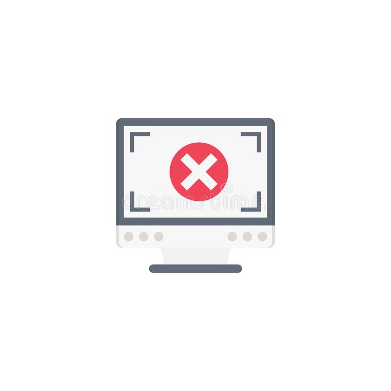 Cancel Vector Flat Colour Icon Stock Vector - Illustration of modern ...
