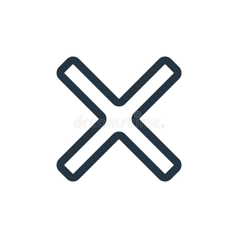 Cancel Vector Icon. Cancel Editable Stroke. Cancel Linear Symbol for ...