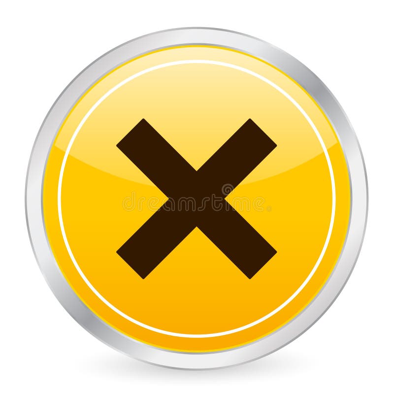 Cancel Yellow Square Button Stock Illustration - Illustration of ...