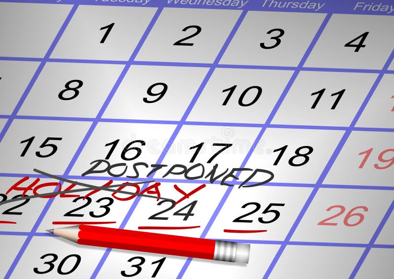 Calendar Schedule Board with Hand Plan Stock Vector - Illustration of ...