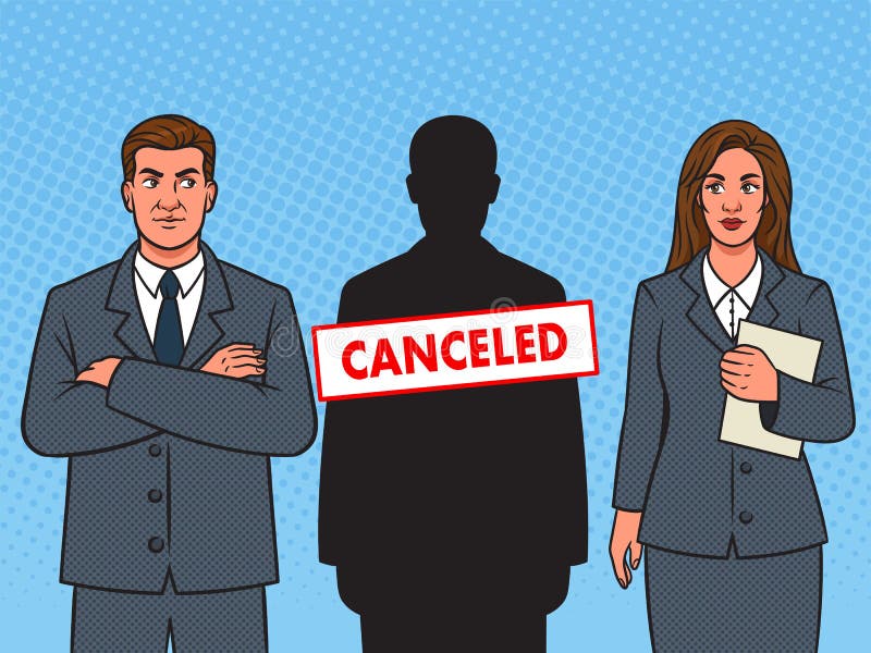 Canceled Person Pinup Pop Art Vector Illustration Stock Vector Illustration Of Business Woman